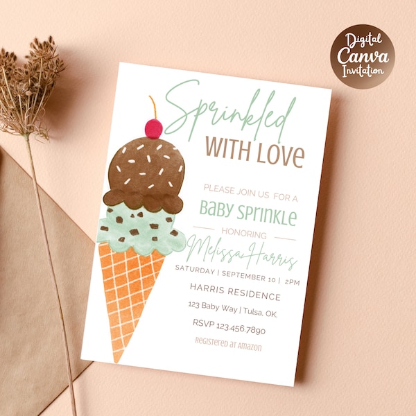Sprinkle Baby Shower Invitation - Etsy