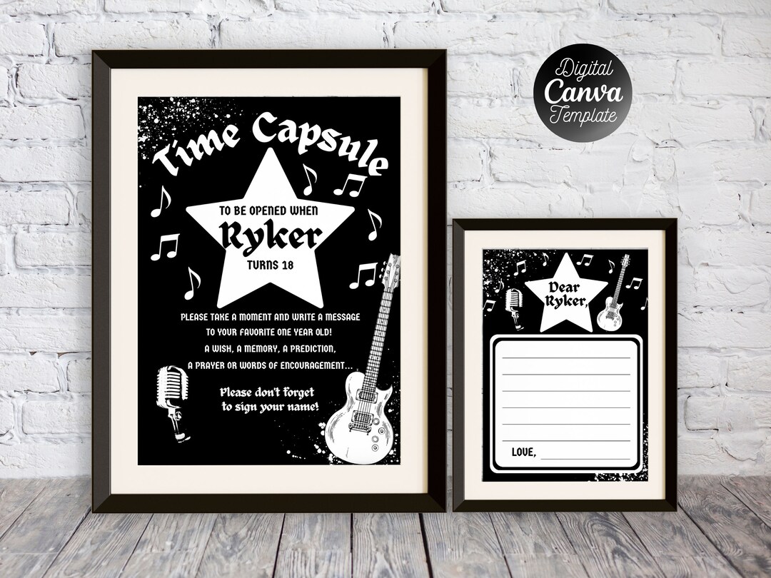 ONE Rocks Birthday Time Capsule|first Birthday Time Capsule|editable ...