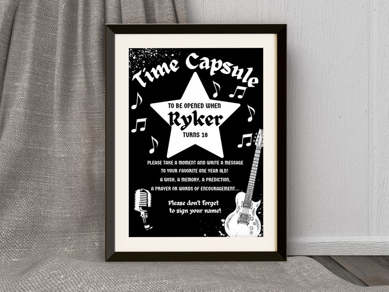 ONE Rocks Birthday Time Capsule|first Birthday Time Capsule|editable ...