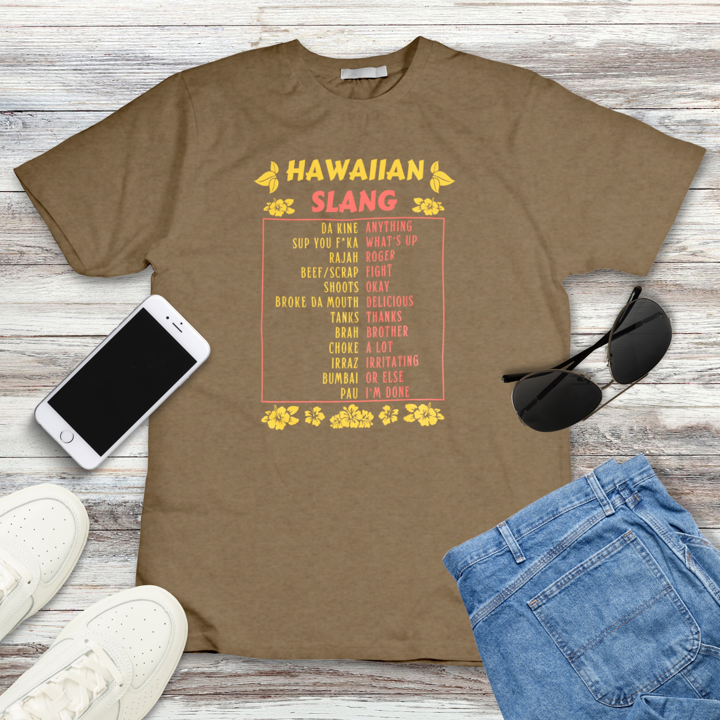 Hawaiian Slang Shirt, Pidgin Words 101 Sweatshirt, Funny Hawaiian ...