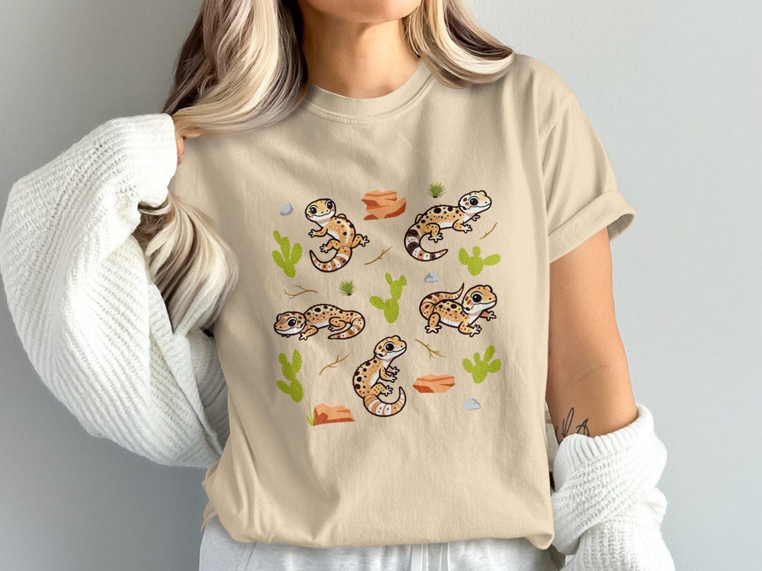Leopard Gecko Shirt, Kawaii Lizard Sweatshirt, Pet Reptile Crewneck ...