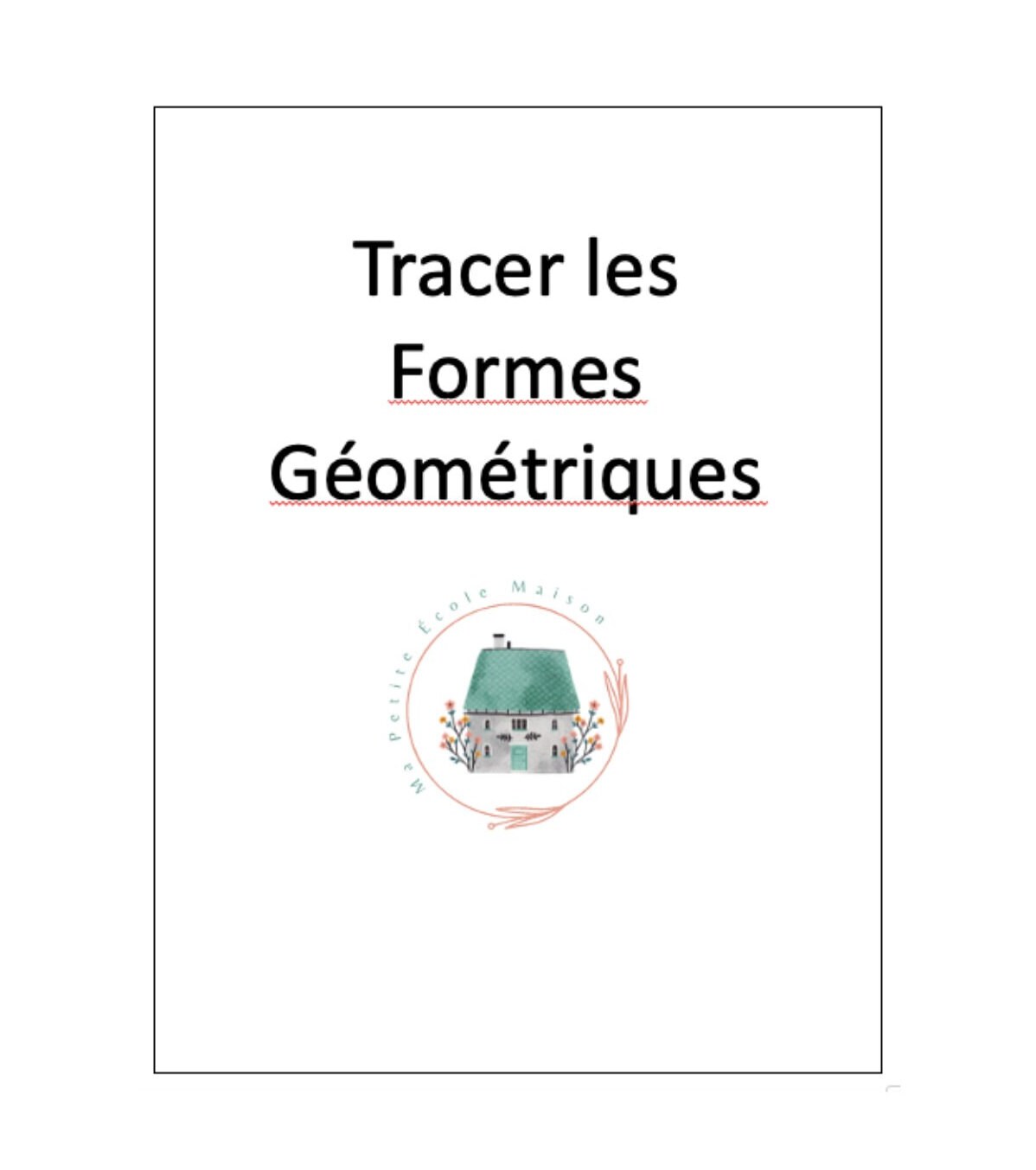 Trace the Shapes | Tracer Les Formes Géométriques | 4 Shapes | 4 Formes ...