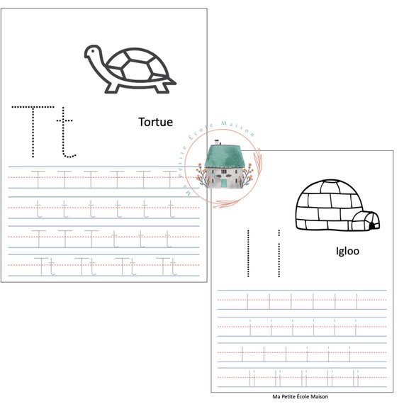 26 Pages Letter Tracing in French 26 Pages De Traçage De - Etsy