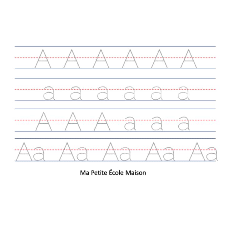 26 Pages Letter Tracing in French | 26 Pages De Traçage De Lettres En ...