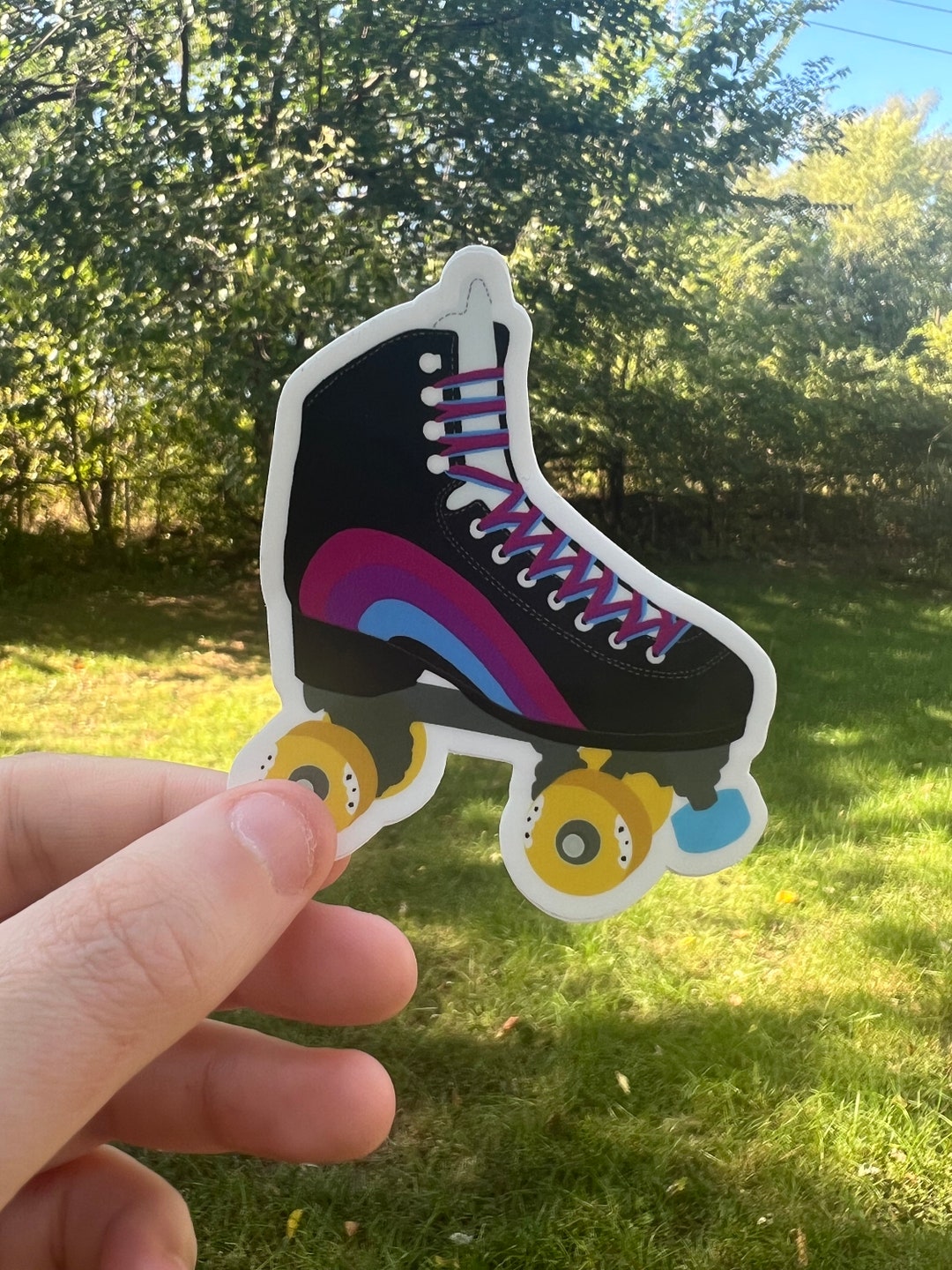 Retro Rollerblade Sticker , Cute Home Decor , Stationary Gifts for ...