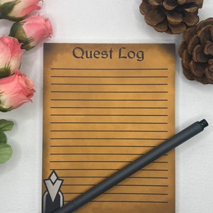 Quest Log Notepad , Gamer Stationery , Gifts for Friend , Gifts for Her ...