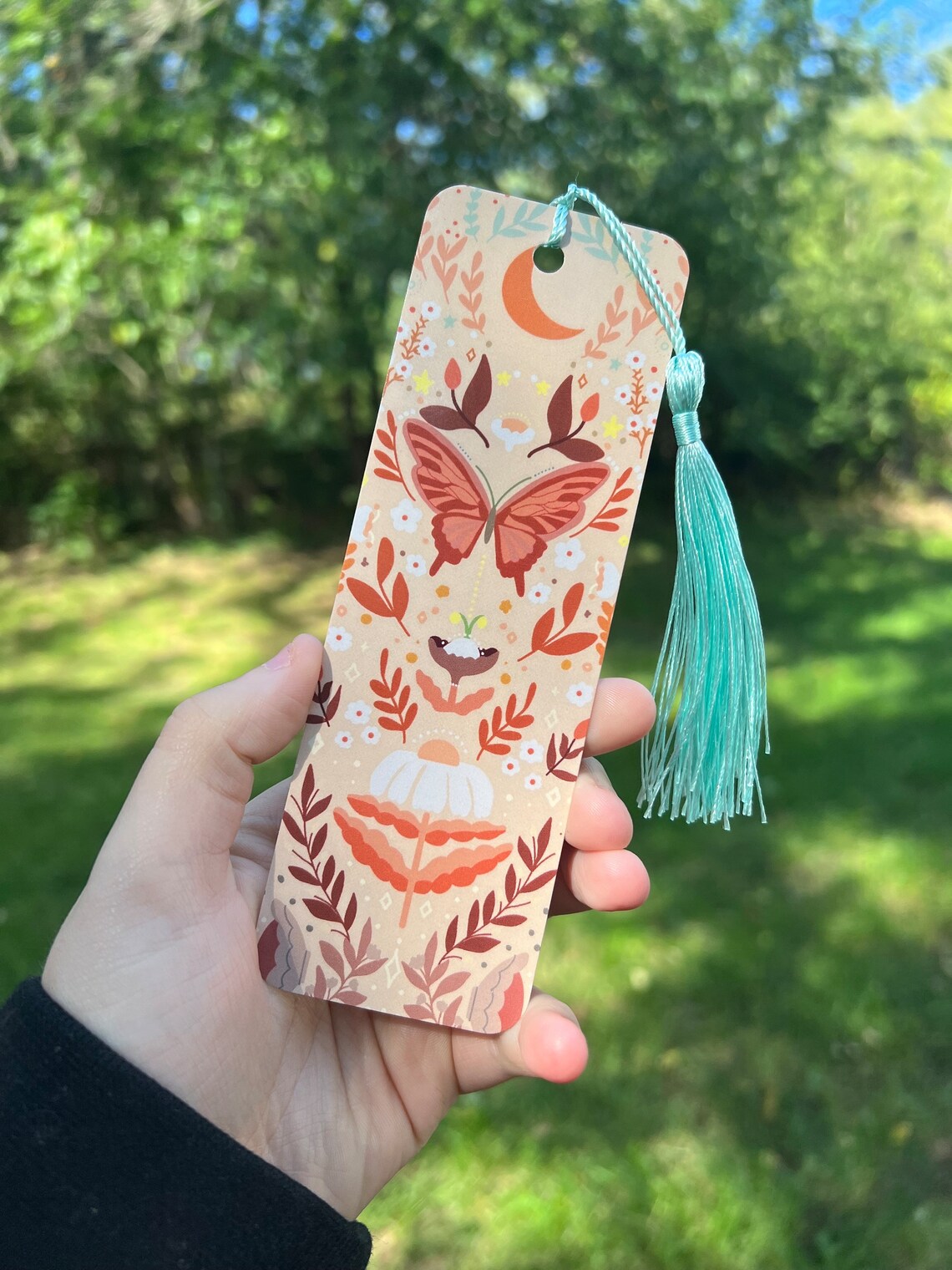 Butterfly Bookmark , Flower and Leaf Bookmark, Cute Gift for Her , Gift ...