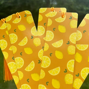 Orange & Lemon Bookmark , Cozy Bookmarks , Pastel Colors , Bookish Gift ...