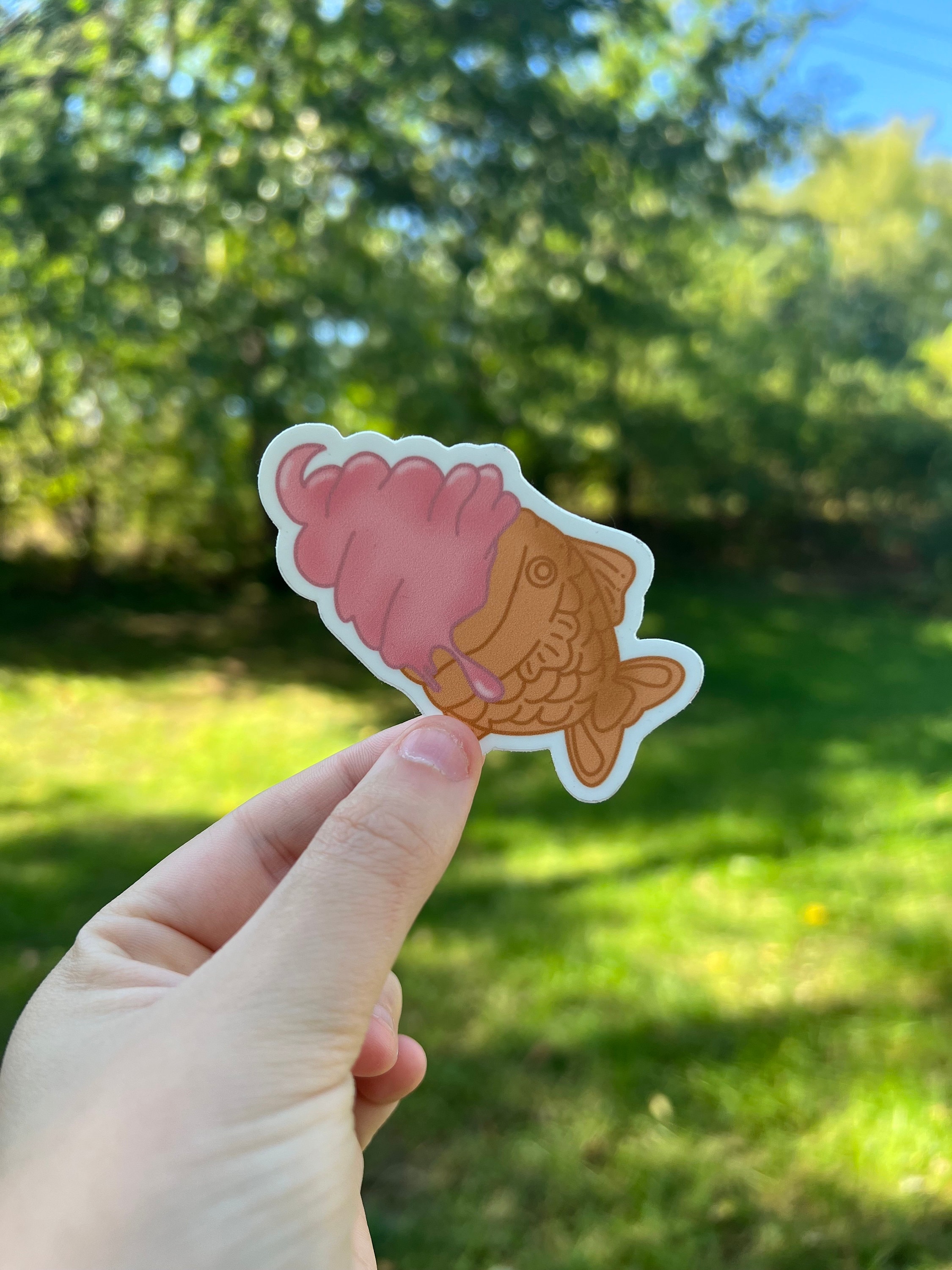 Taiyaki Strawberry Ice Cream Sticker Kawaii Sticker Gifts - Etsy