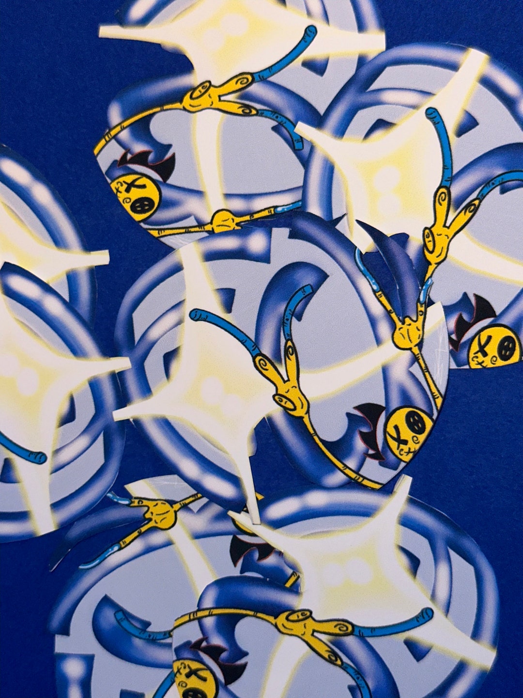 Vinyl Art Sticker (distorted Cut) - Peace&fxck - Etsy