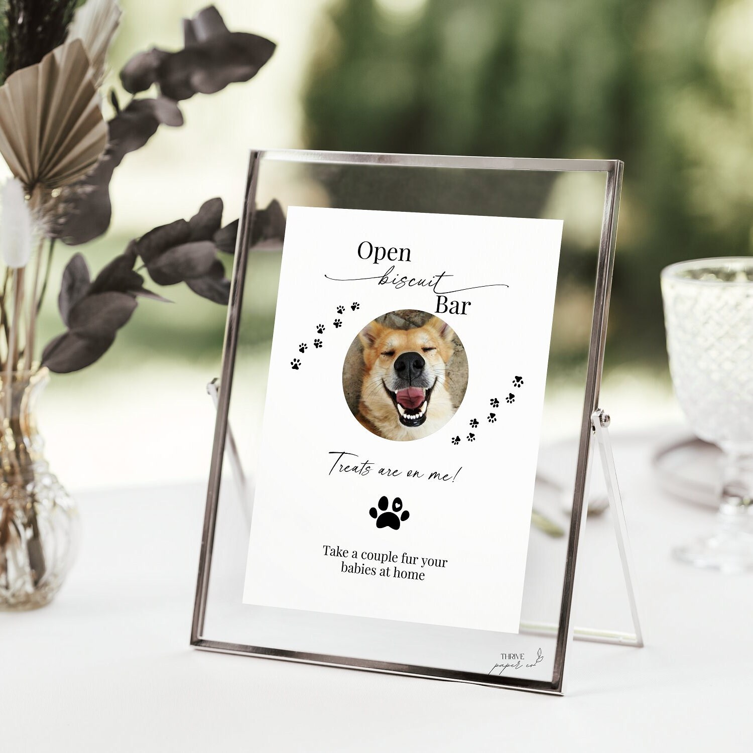 Open Biscuit Bar Sign, Dog Treat Sign, Wedding Biscuit Bar Sign ...