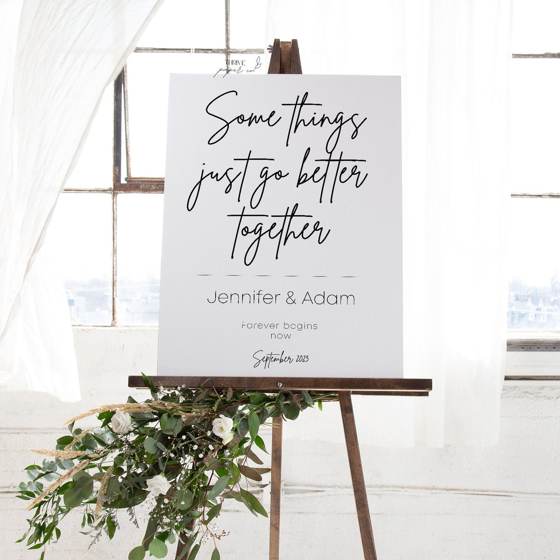 Some Things Just Go Better Together Sign, Welcome Sign, Wedding Sign ...