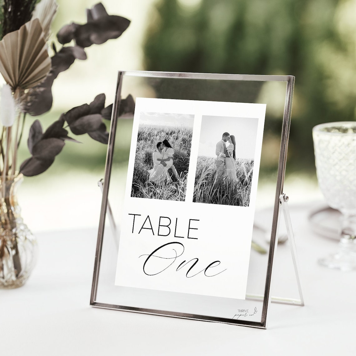 Table Number Sign, Modern Table Numbers, Photo Table Numbers | Template ...