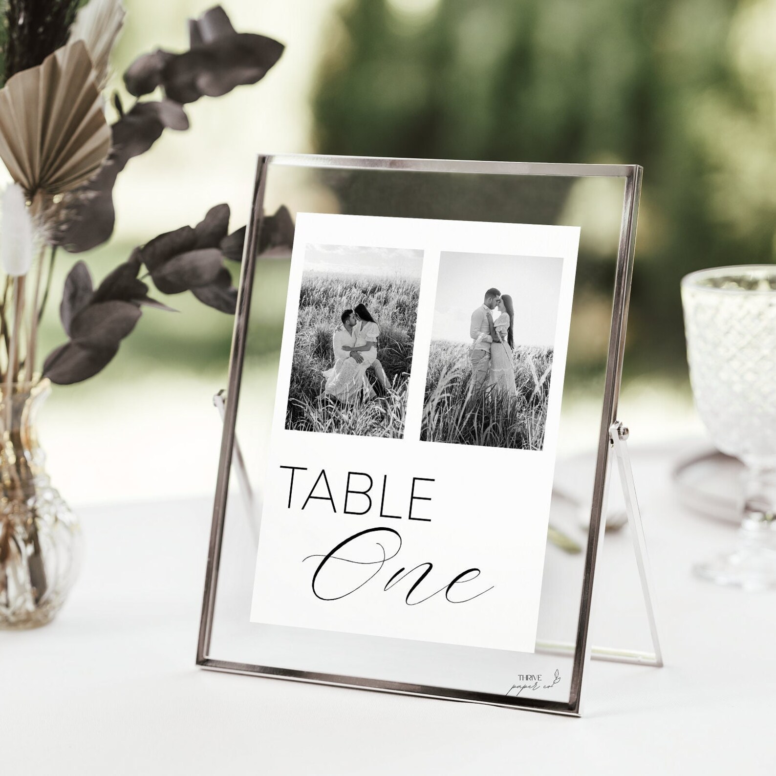 Table Number Sign, Modern Table Numbers, Photo Table Numbers | Template ...
