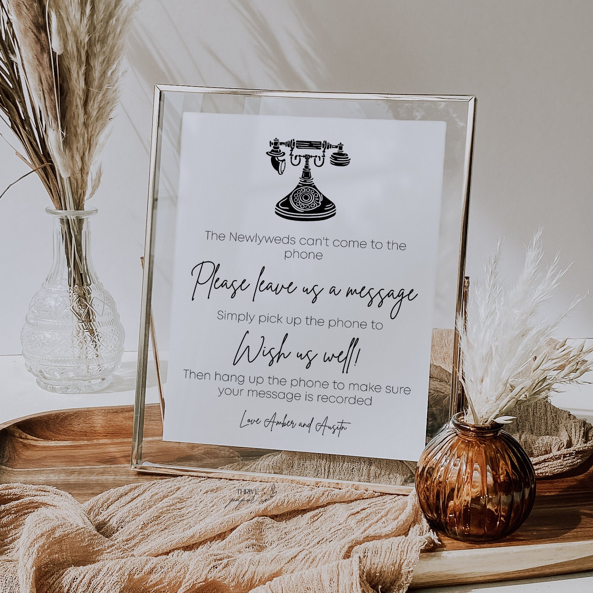 Audio Guestbook Sign, Phone Guestbook Sign | Template, Digital Download ...