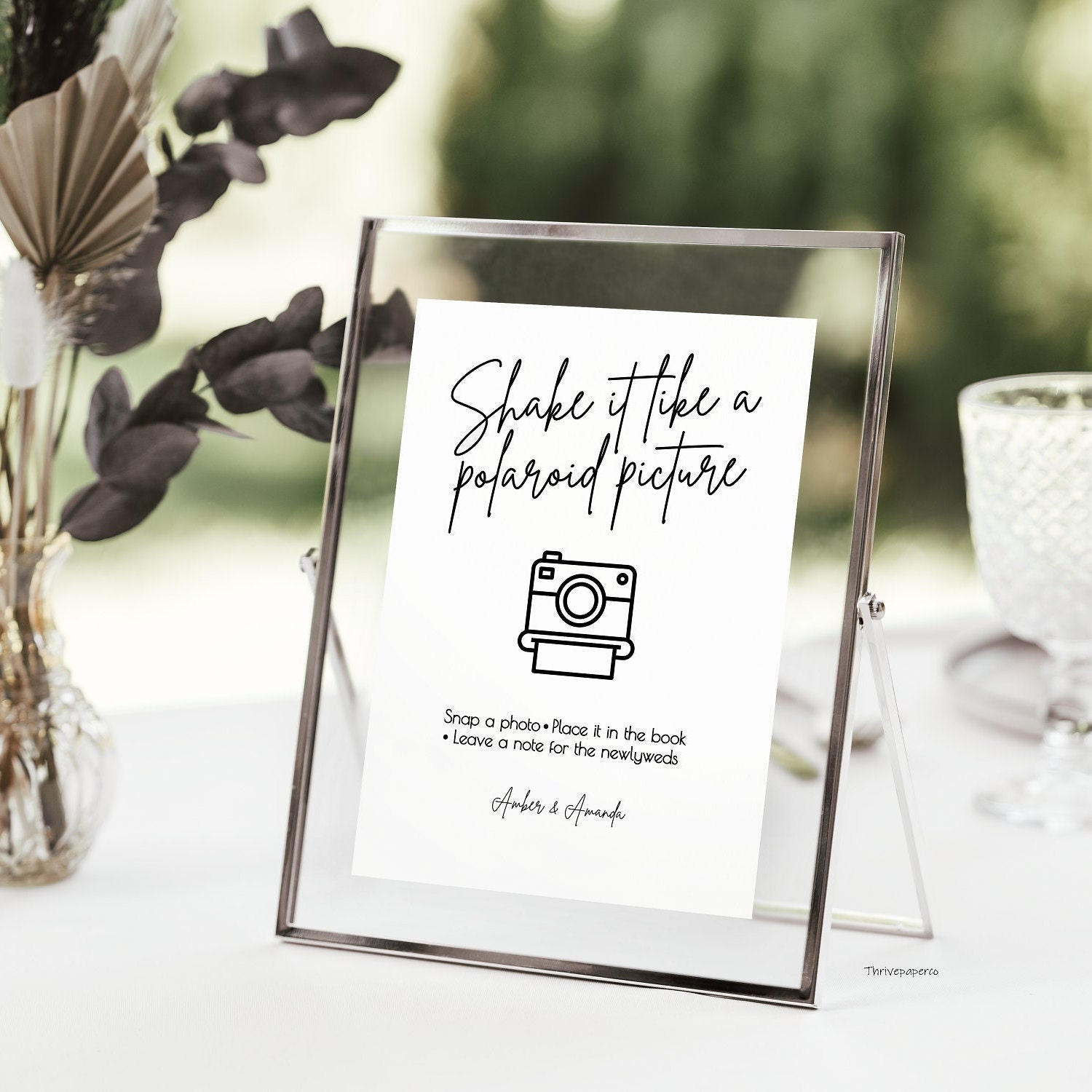 Polaroid Guest Book Sign, Photo Guest Book Sign | Template, Digital PNG ...
