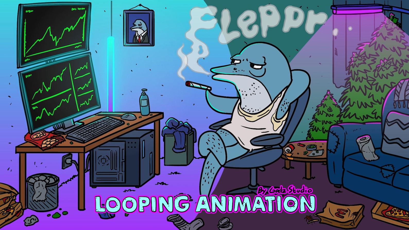 Custom Cartoon Looping Animation Intro for Streamer, Twitch, Website ...