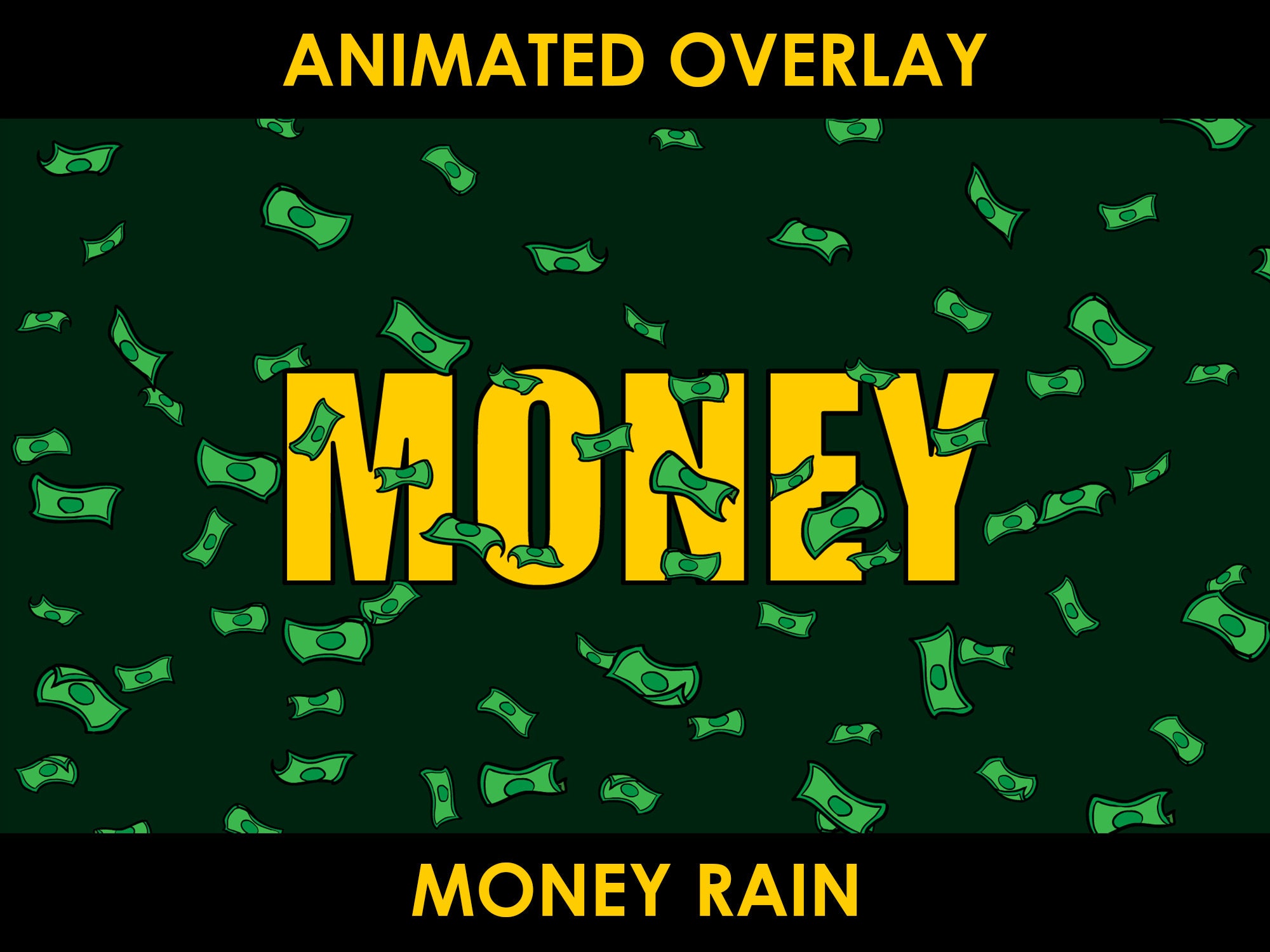 Money Rain, Falling Money Animated Overlay Transparent Background ...