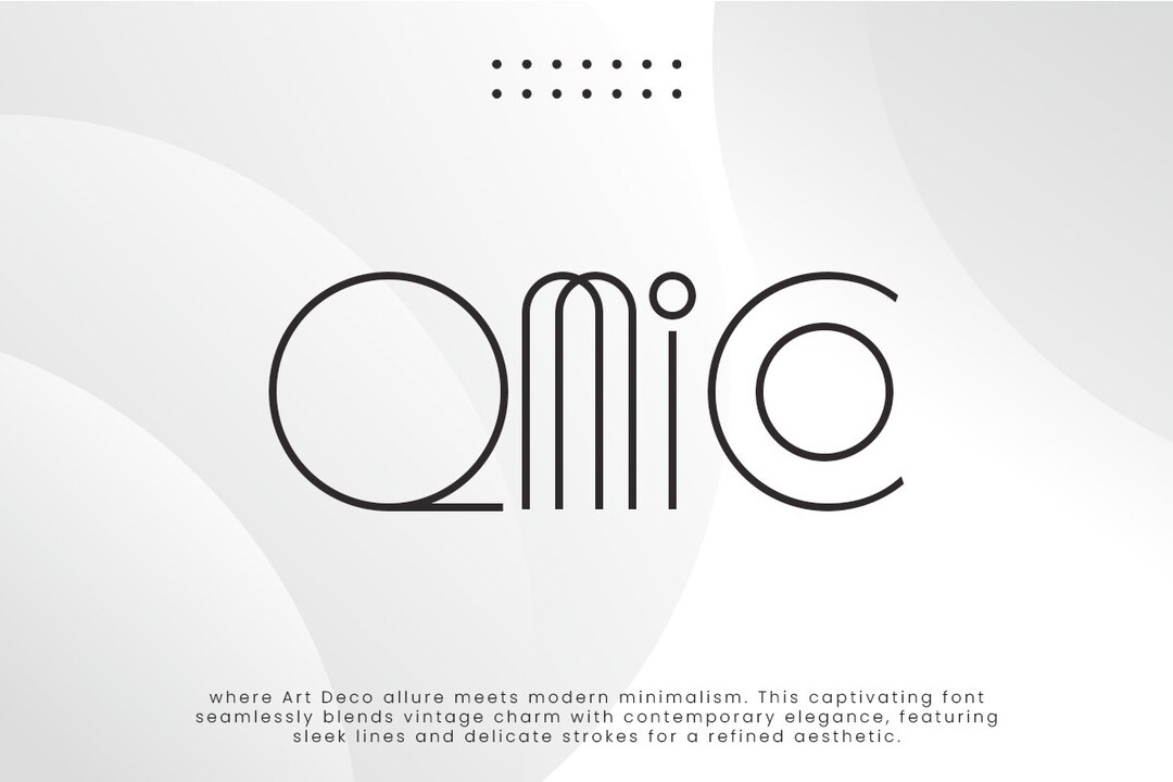 Qmico Modern Minimal Art Deco Font - Etsy
