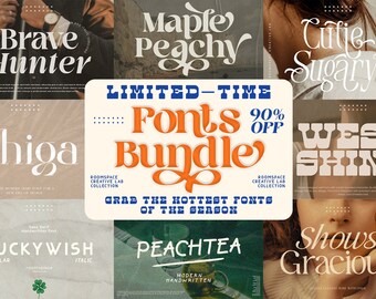 Best Font Bundle VOL 2 Cricut Fonts, Procreate Fonts, Canva Fonts ...