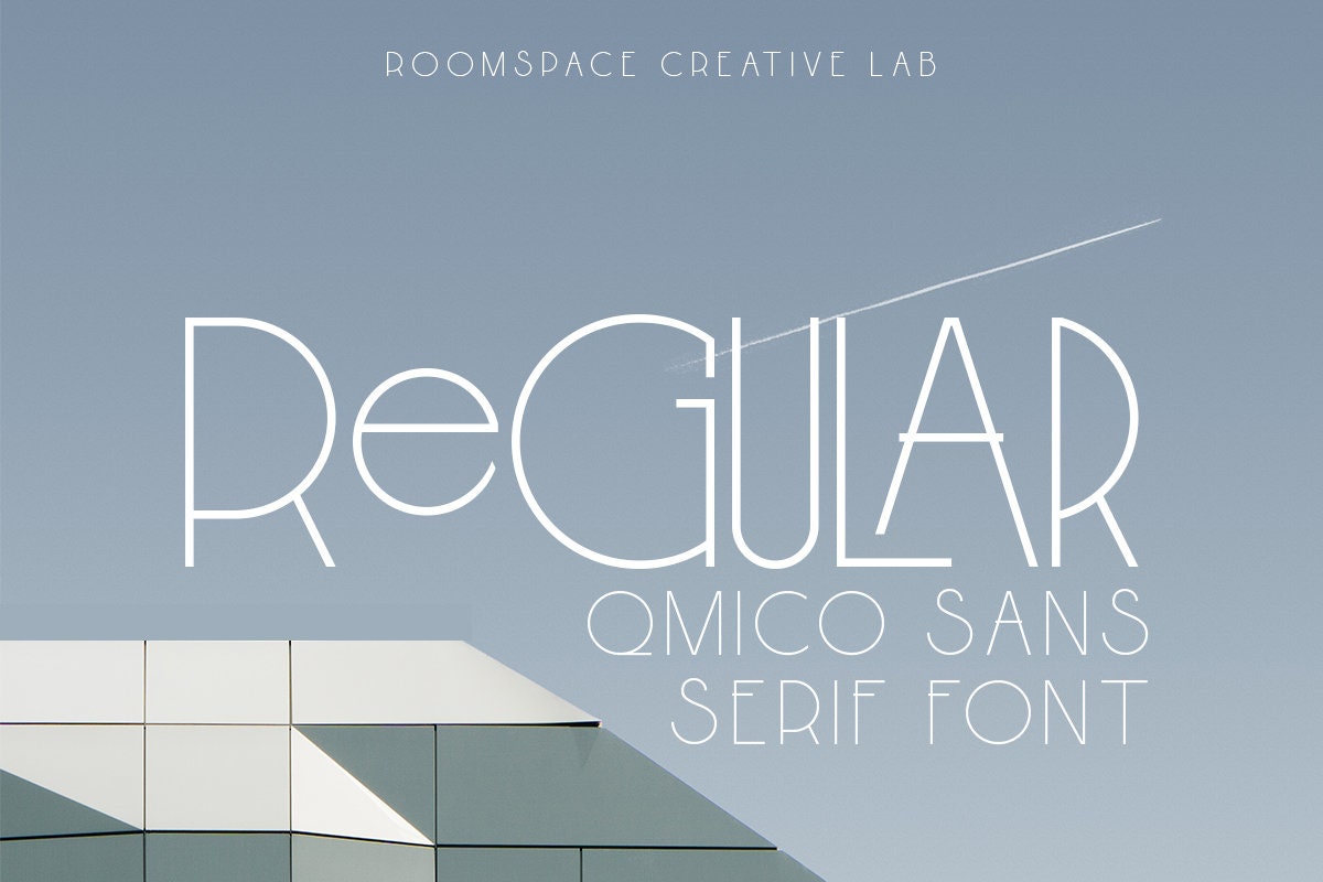 Qmico Modern Minimal Art Deco Font - Etsy