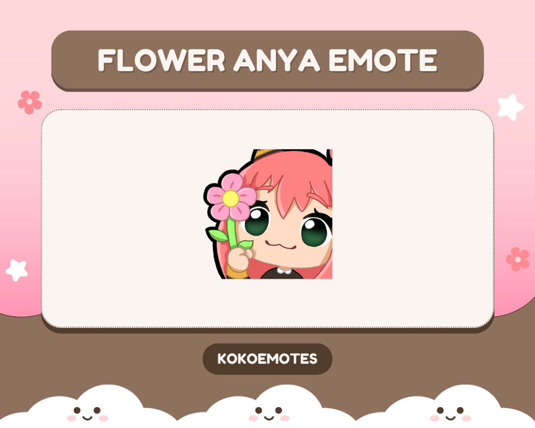 FLOWER ANYA EMOTE / Anya Badges / Kawaii / Anime / Emote for - Etsy