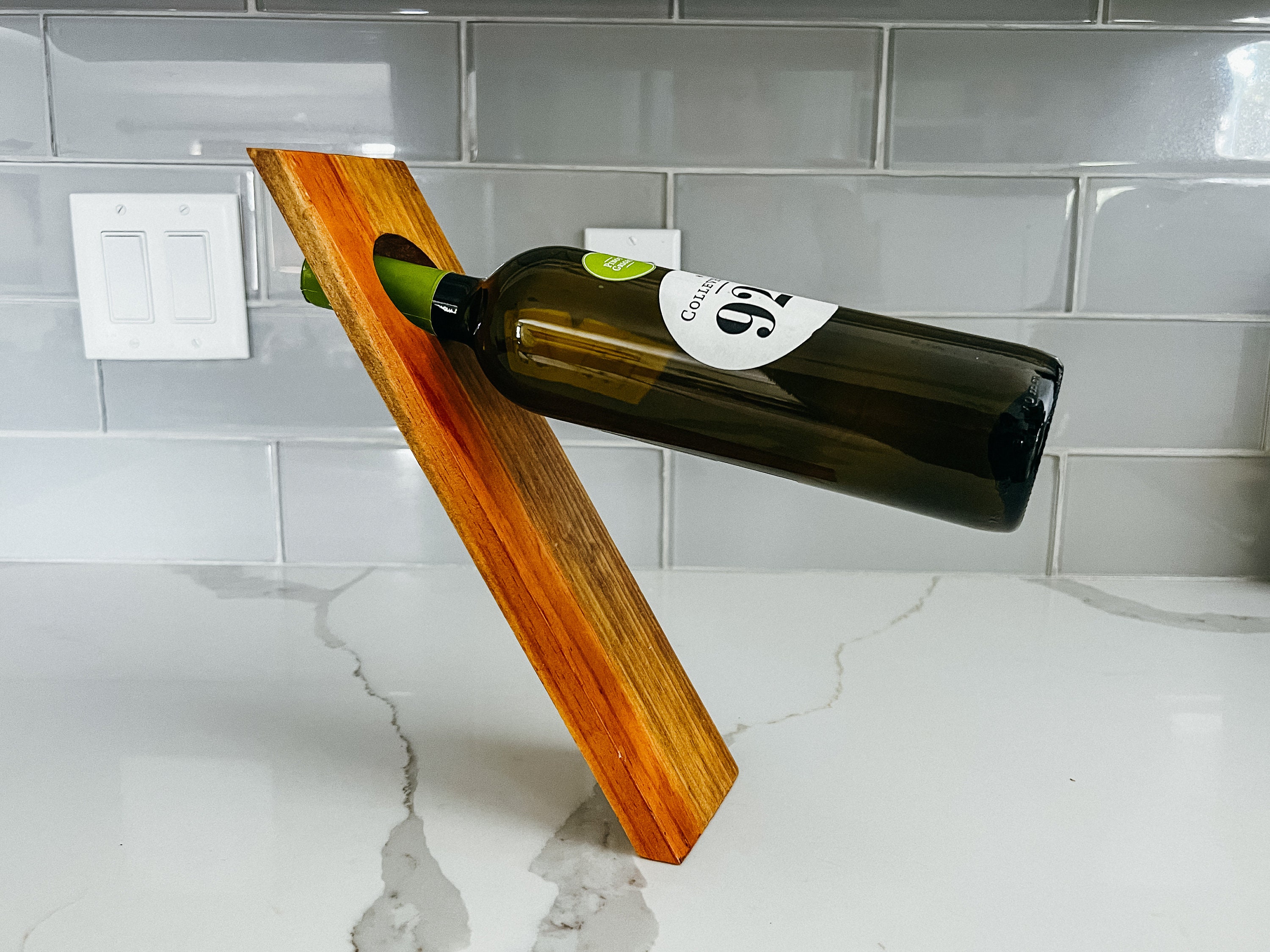 Floating Wine Bottle Holder, Balancing Wine Bottle Display, Bottle Rack ...
