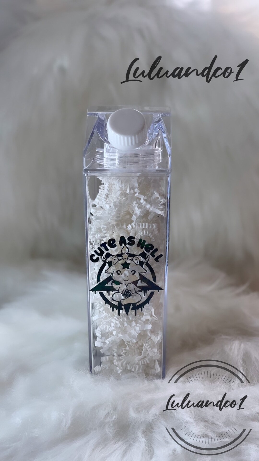 Dolls Kill Inspired Milk Carton |gothic Misfit Milk Carton Water Bottle ...