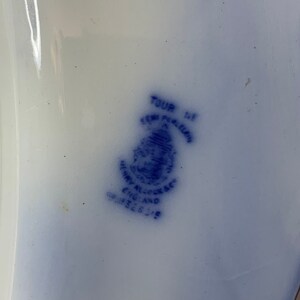 FLOW BLUE TOURAINE 15 Oval Serving Platter, C. 1880s Henry Alcock - Etsy