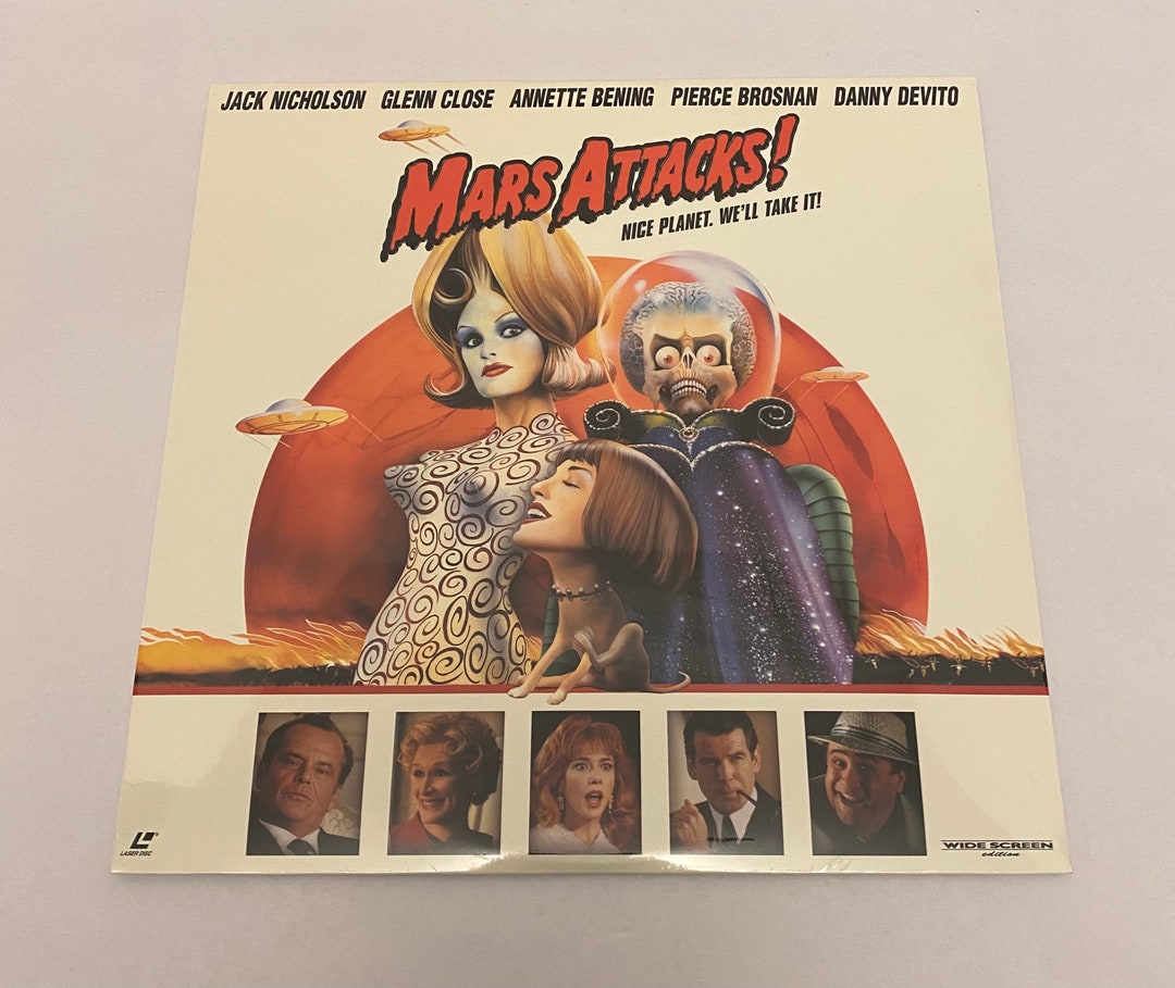 Mars Attacks Laser Disc 1997 Wide Screen Edition New Factory Sealed ...