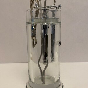 Vintage Waite Laboratories Inc NY Glass Dental Tool Cleaning Jar W/4 ...