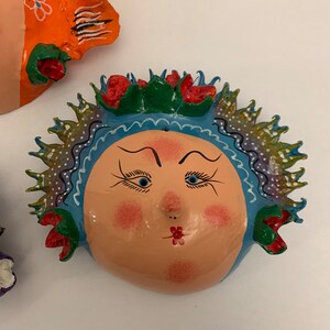 Vintage Handcrafted COCONUT SHELL Face-masks Handmade, Hand Painted ...