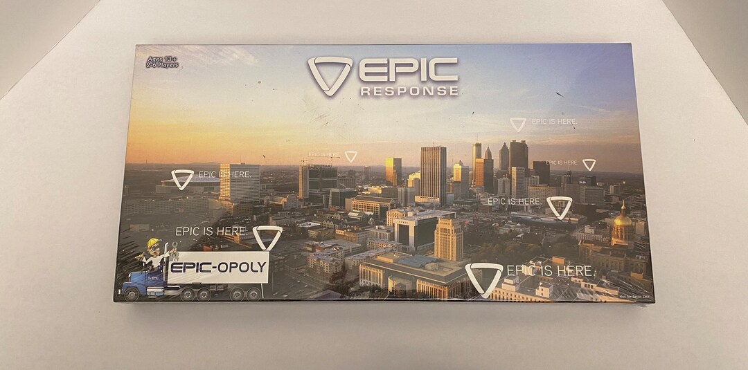 Epic Response Epic-opoly Monopoly Style Board Game W/atlanta Skyline ...