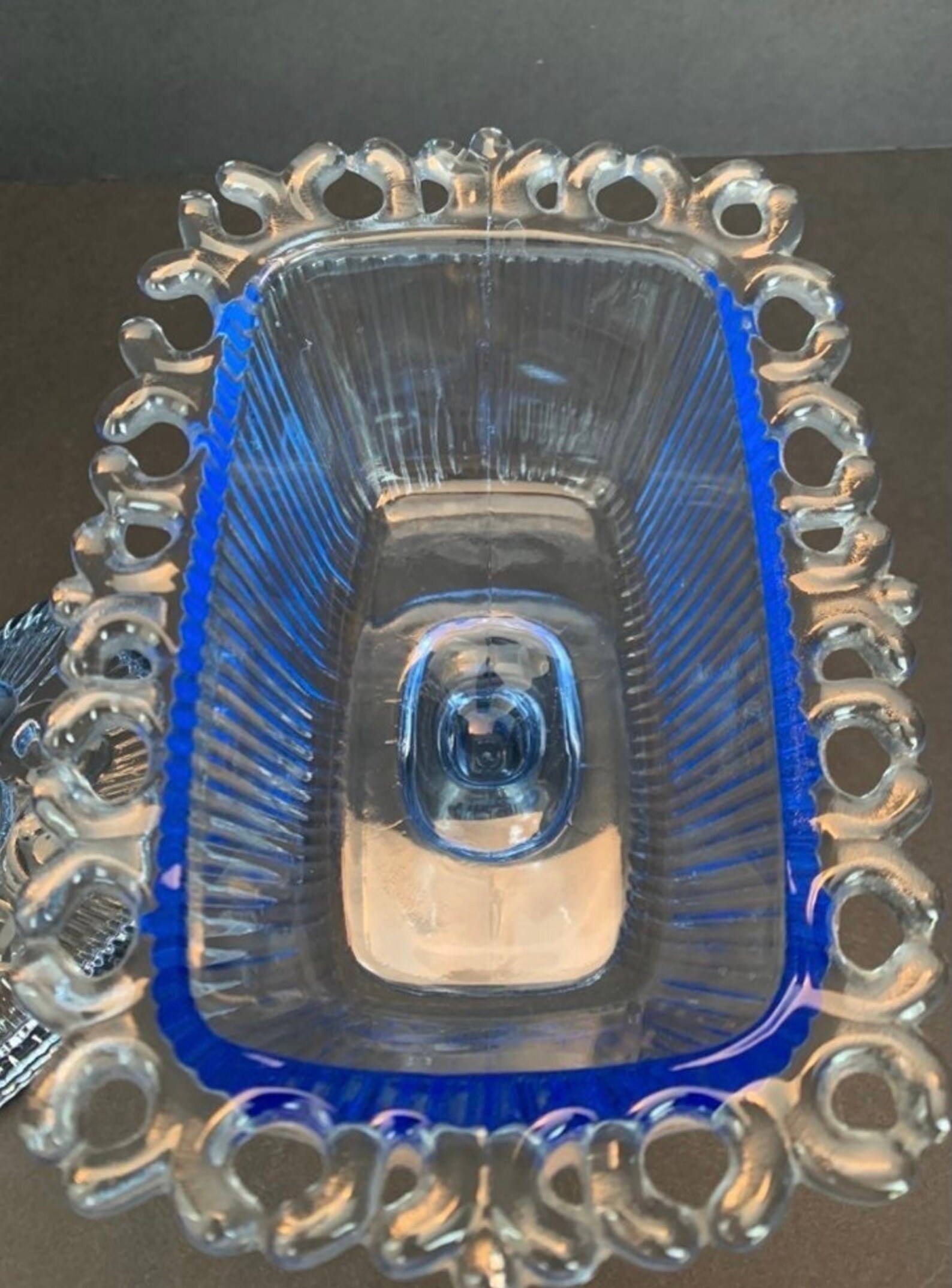 Vintage Oblong Candy Box and Cover by Indiana Glass Co. - Etsy