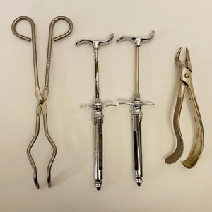 Vintage Waite Laboratories Inc NY Glass Dental Tool Cleaning Jar W/4 ...