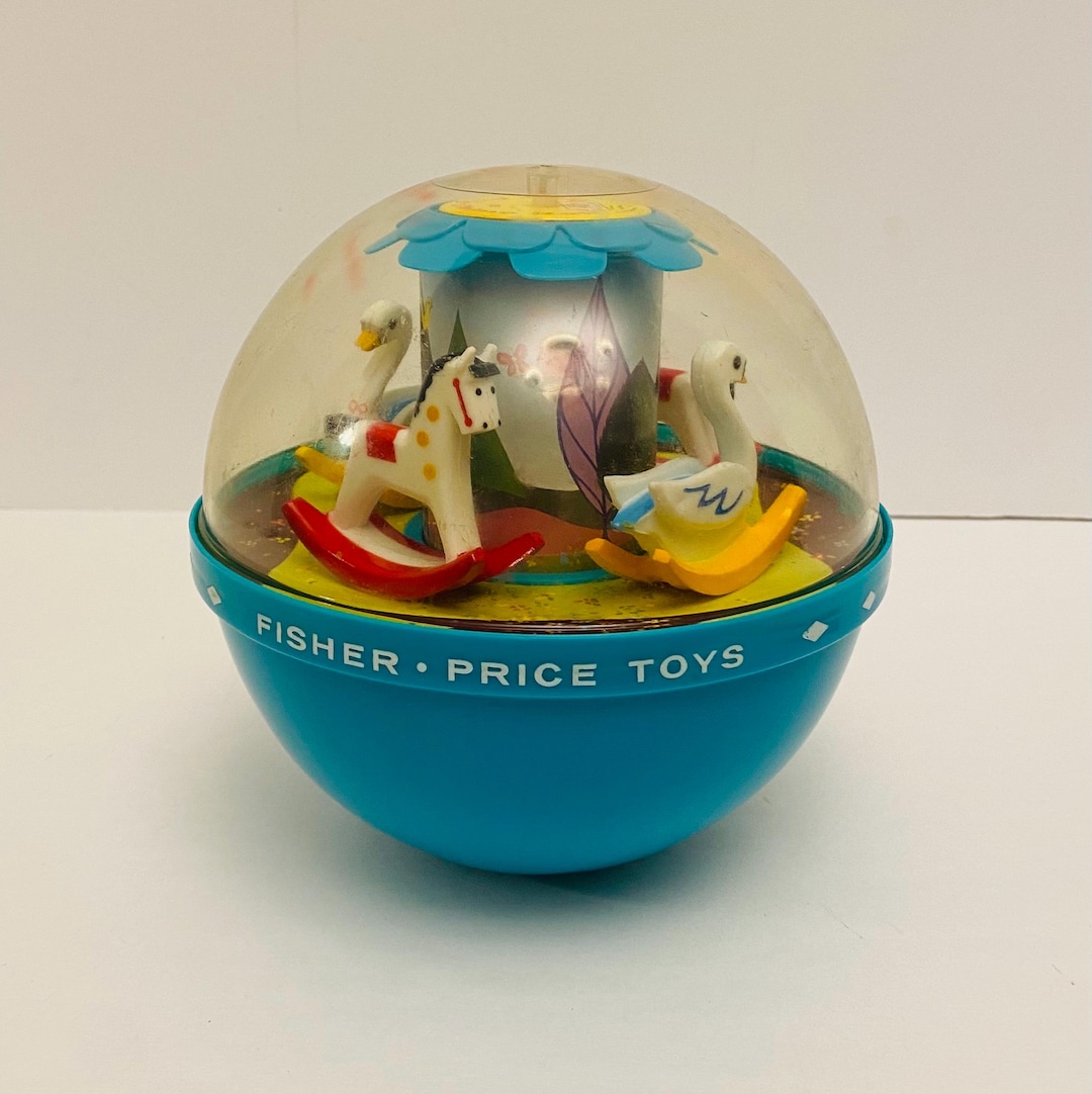 Vintage 1966 Fisher Price Roly Poly Chime Ball Toy Collector. - Etsy