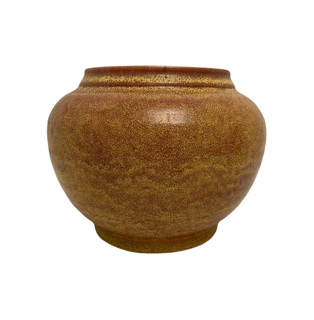 Vintage Cowan Art Deco Pottery Mottled Russet Ceramic Vase Mark 8. - Etsy