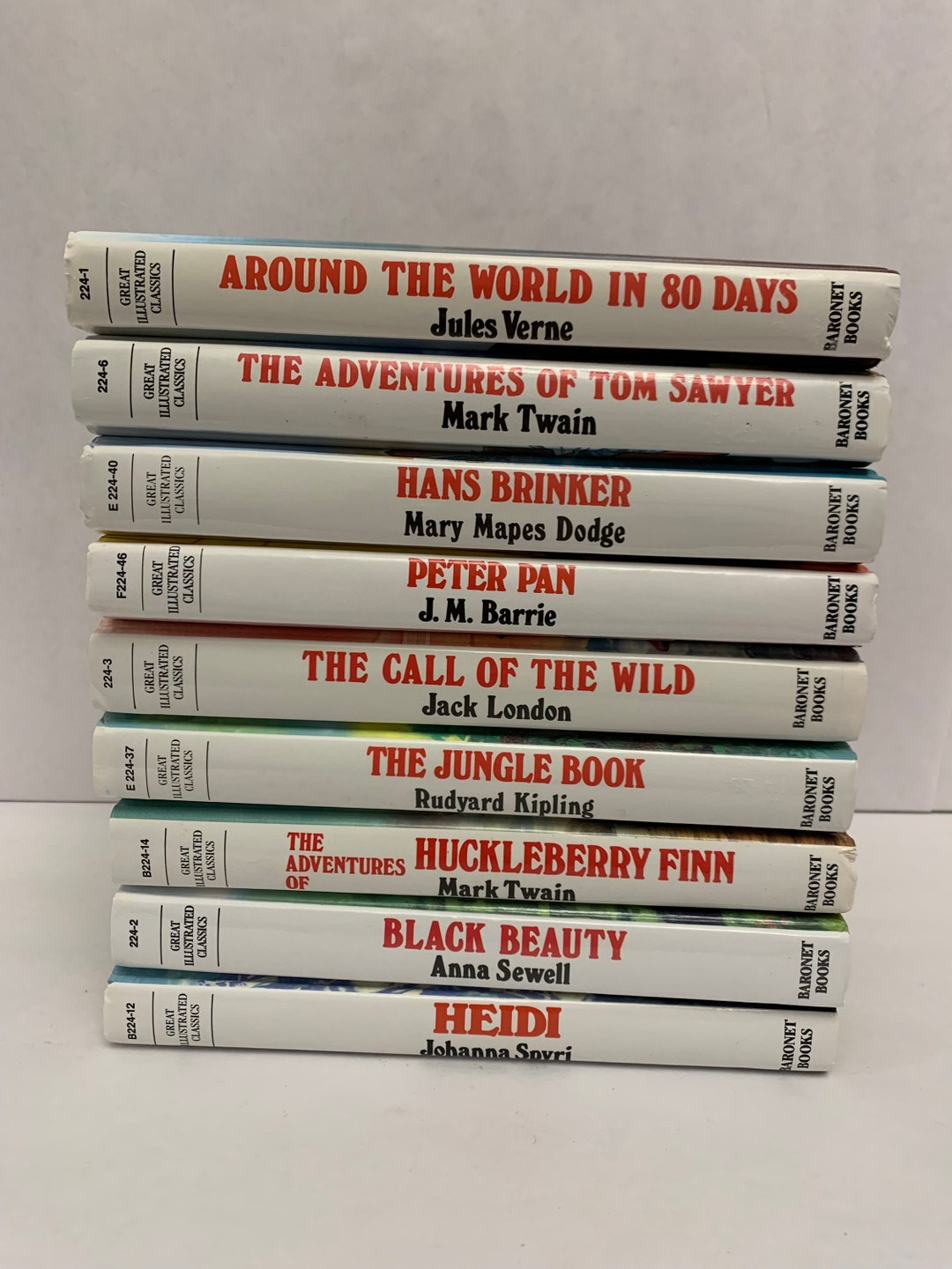 Vintage Set of Great Illustrated Classics Books-9 Various Titles - Etsy