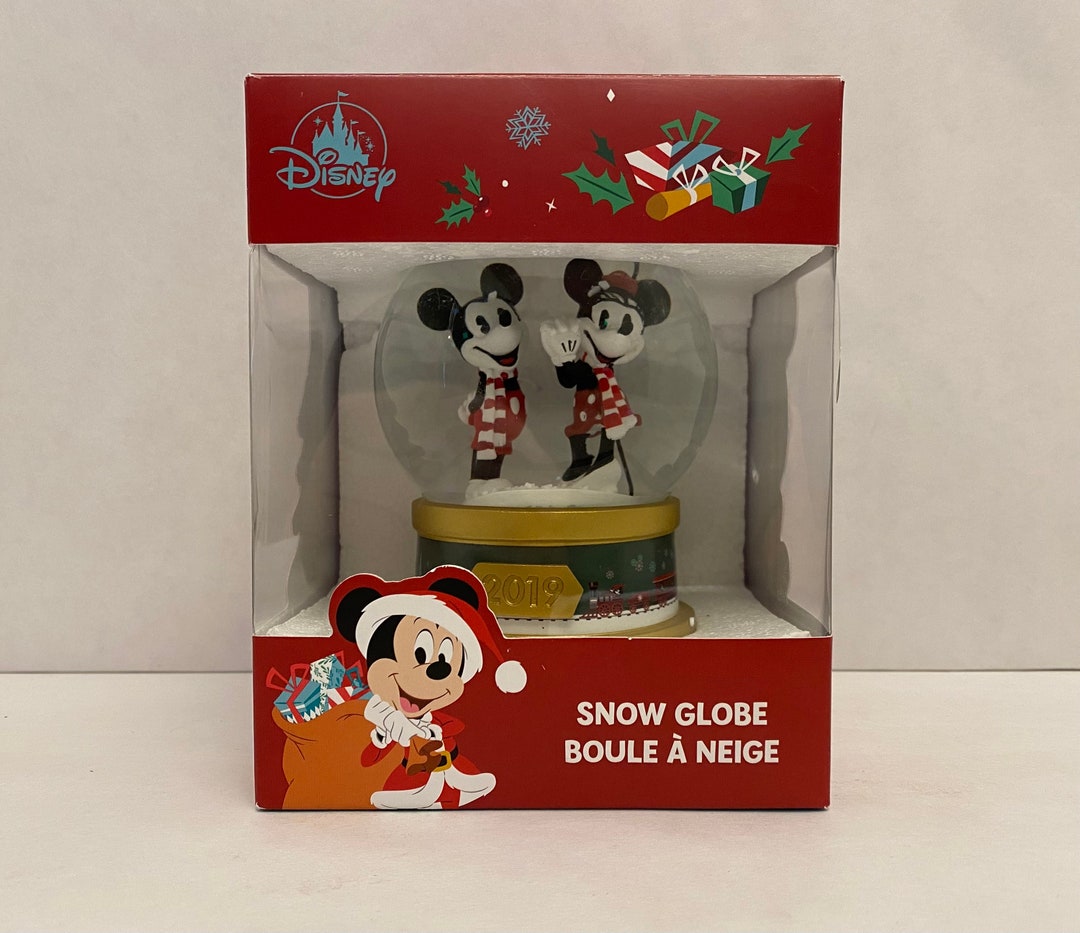 Disney Mickey & Minnie Mouse Christmas Snow Globe NIB. - Etsy