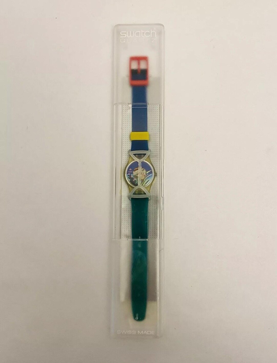 Vintage 1986 Swatch Watch RARE Black Coral Under the Sea W/case ...