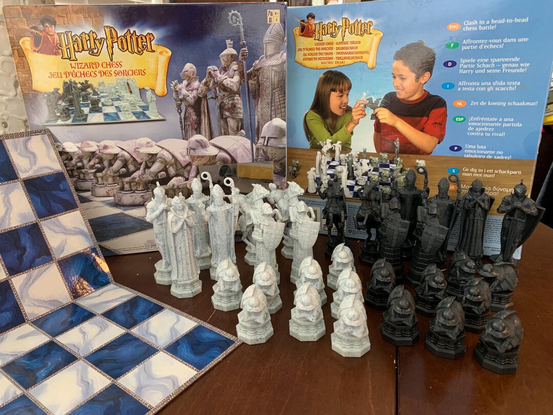 Harry Potter wizard Chess Set COMPLETE Mattel 2002 Board Game EUC - Etsy