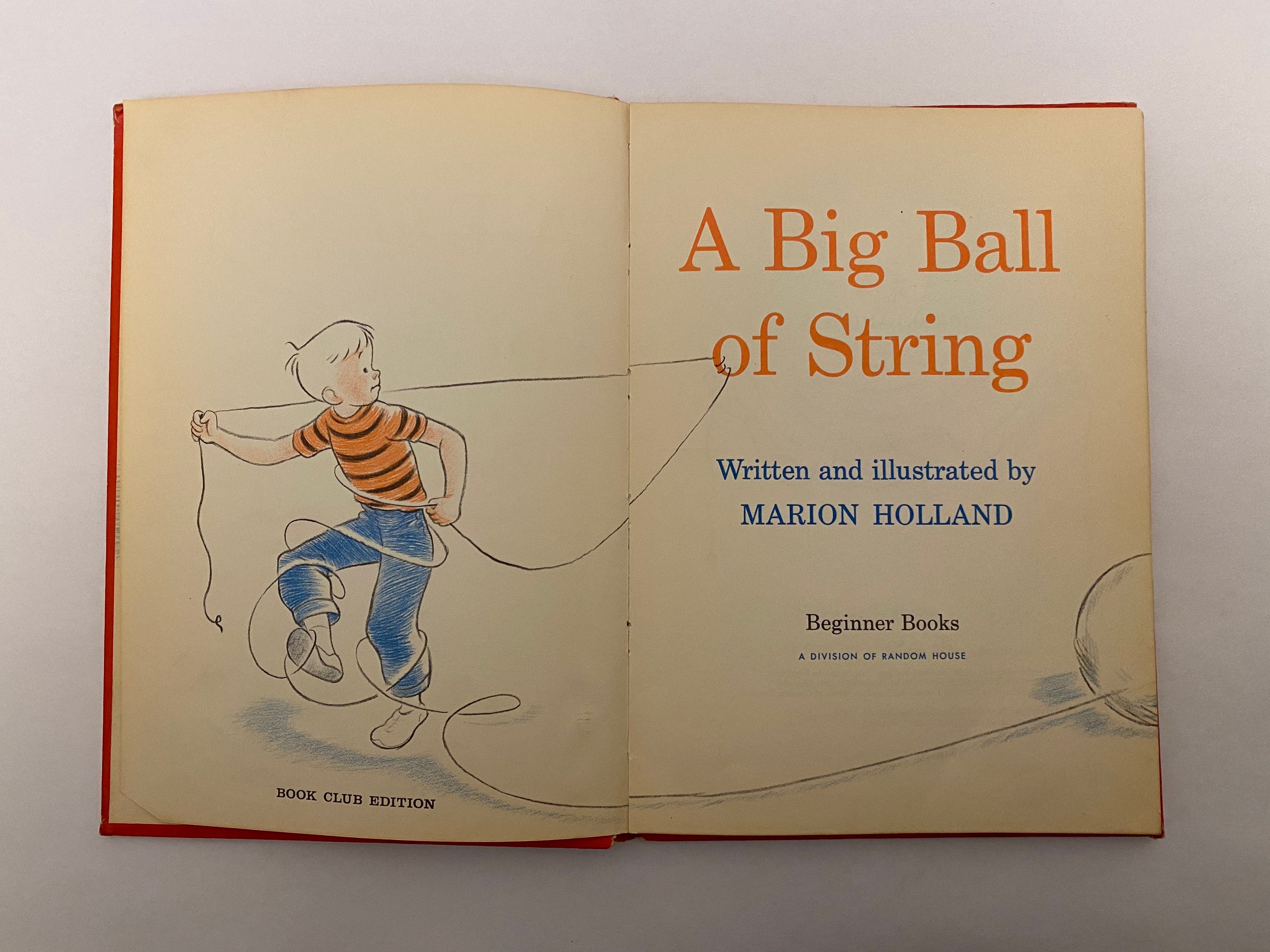 A Big Ball of String by Marion Holland. 1958 HC Book Club - Etsy