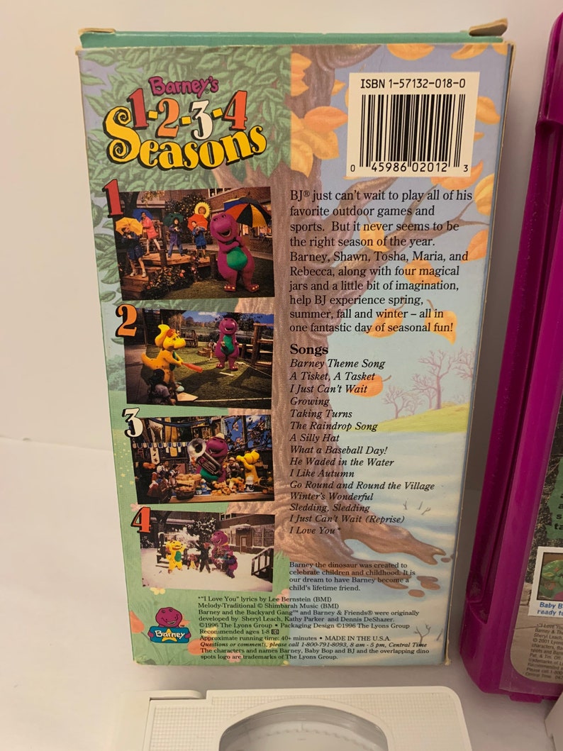 Barney VHS Lot of 3: 1-2-3-4 Seasons Everyone is Special Go - Etsy