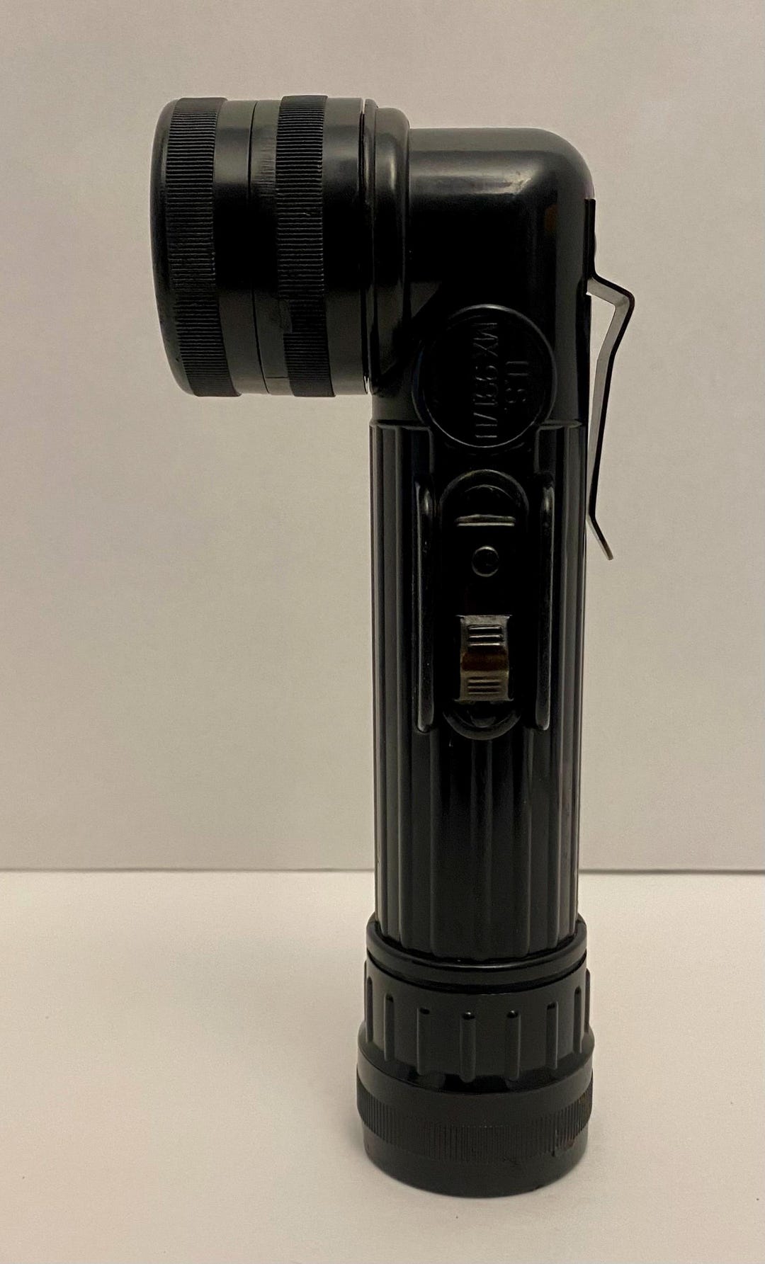 Vintage Fulton Flashlight Black Angled Head US Military Issue MX-991 W ...