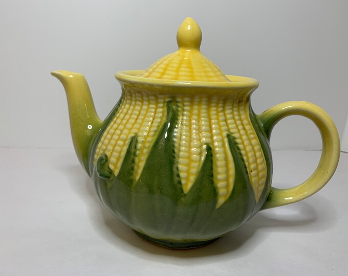 VINTAGE SHAWNEE Pottery Corn King Tea Pot & Lid 75 USA. Vtg Shawnee ...