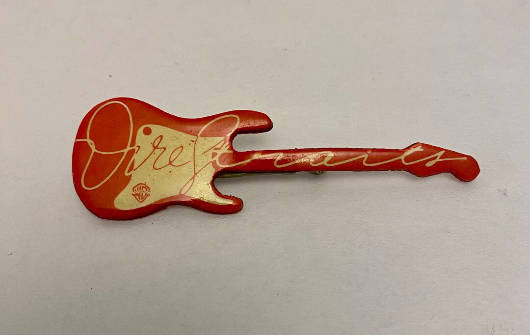 Vintage Dire Straits 1978 Guitar Shaped Pinback Promo Button. - Etsy