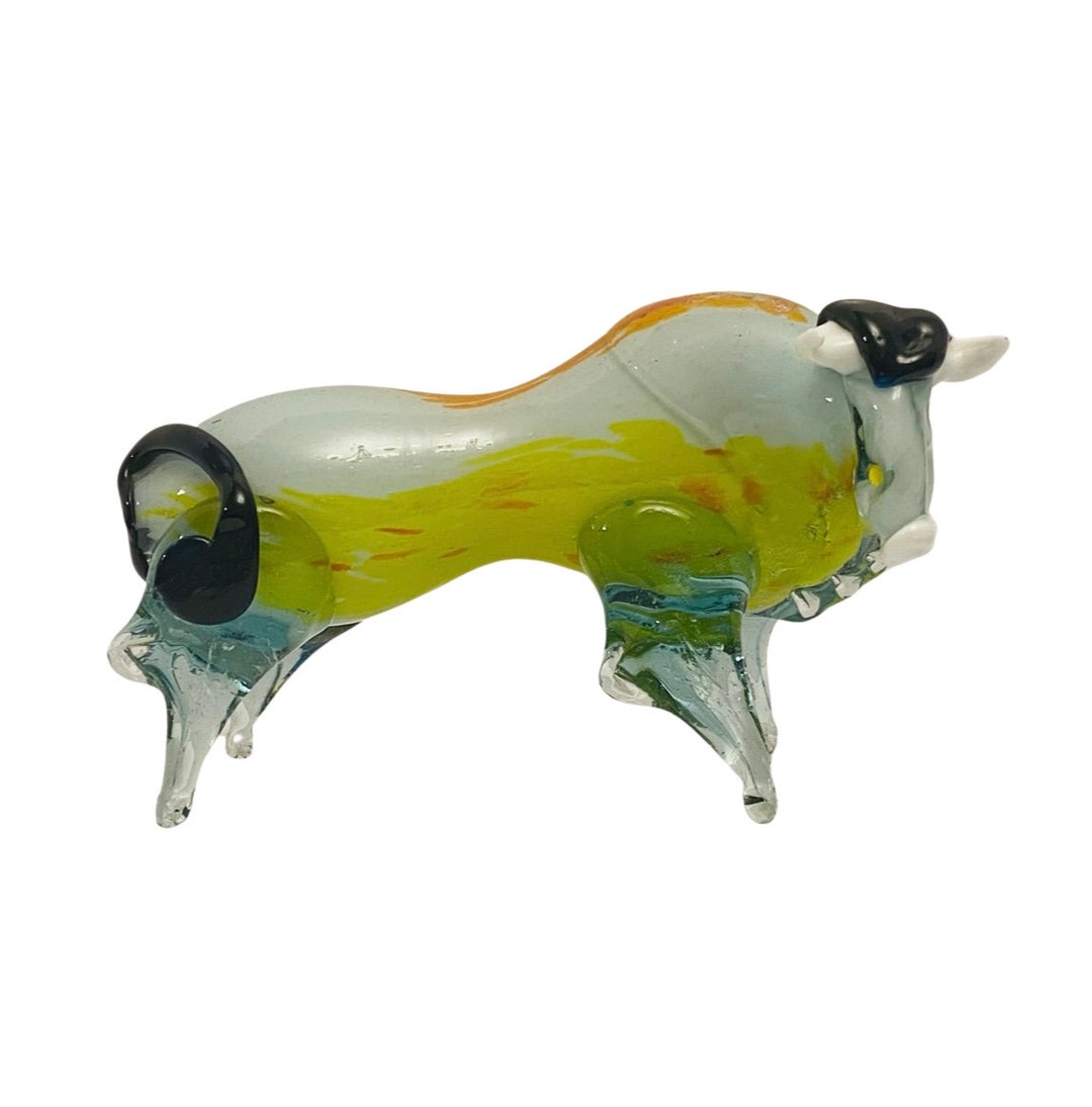 Vintage Murano Venetian 9 Art Glass Bull. - Etsy