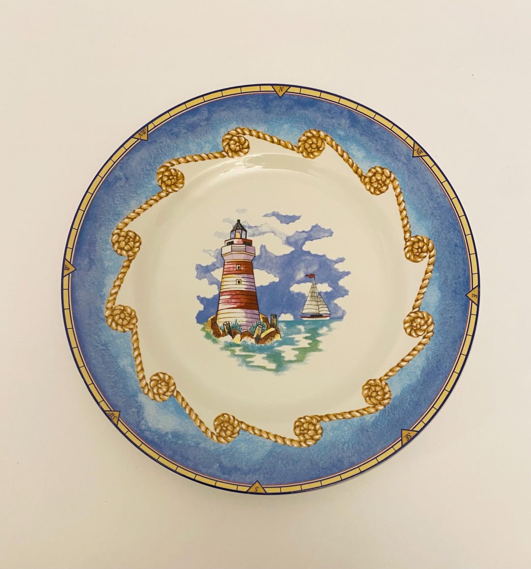 Vintage 1995 Omnibus by Fitz and Floyd Shore Lights 10.5 Plate 1 ...