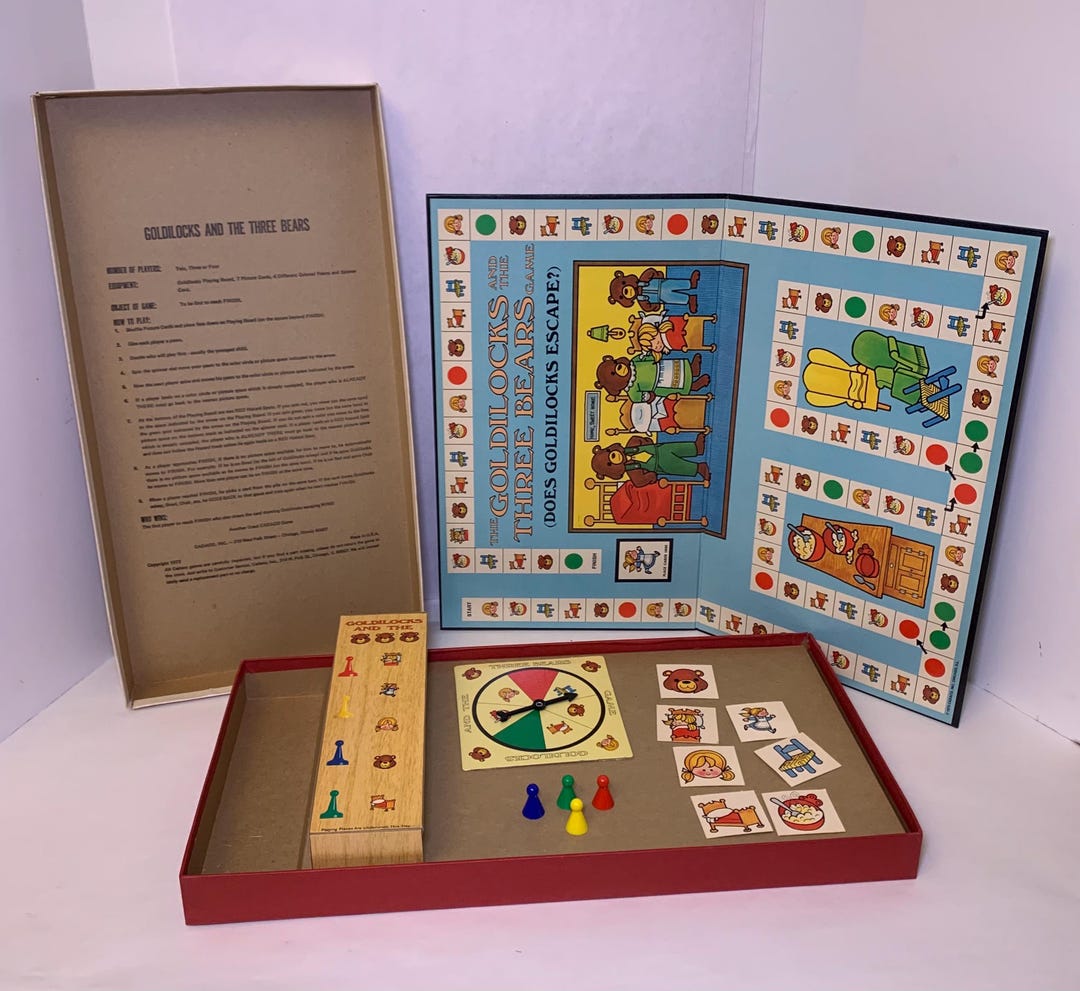 Vintage Goldilocks and the Three Bears Board Game 360 Cadaco 1973 ...