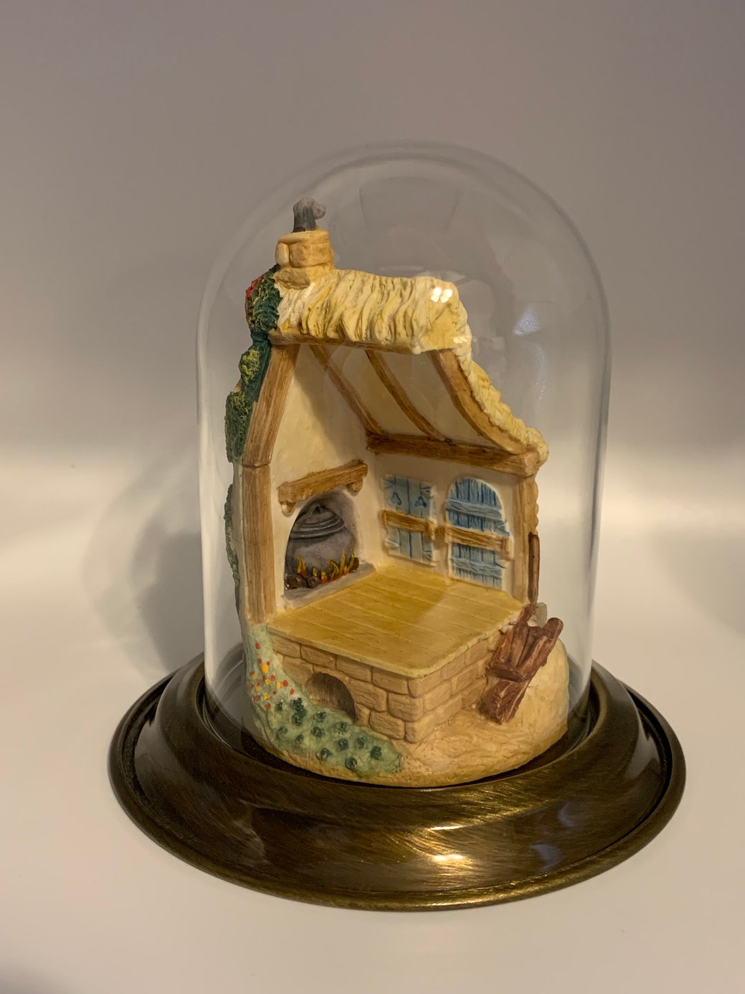 Olszewski Goebel three Little Pigs Series 956-D House W/ Glass Dome ...